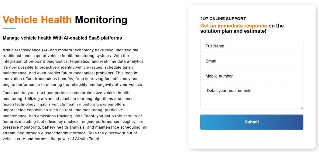 Vehicle/Fleet Health Solution for Economic Fleet Performance
